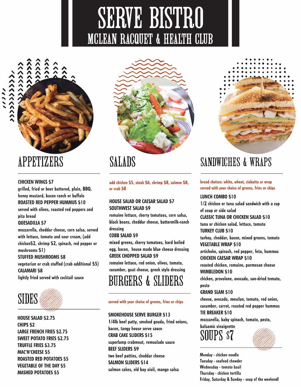 Serve Bistro - McLean Racquet & Health Club