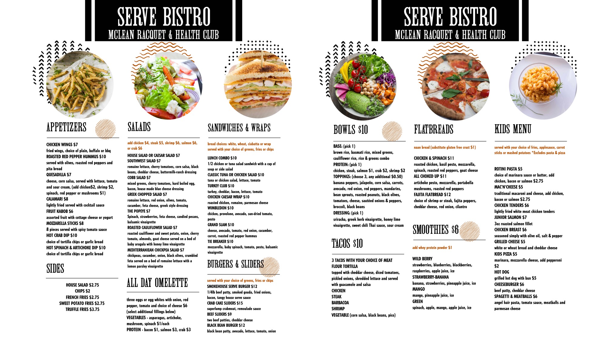 Serve Bistro - McLean Racquet & Health Club