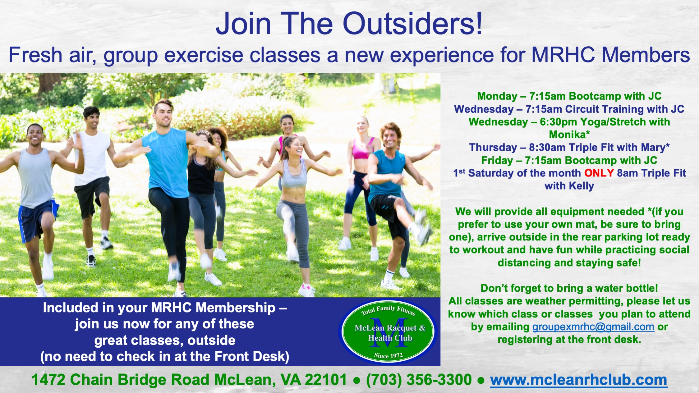 Group Exercise Class Schedules - McLean Racquet & Health Club